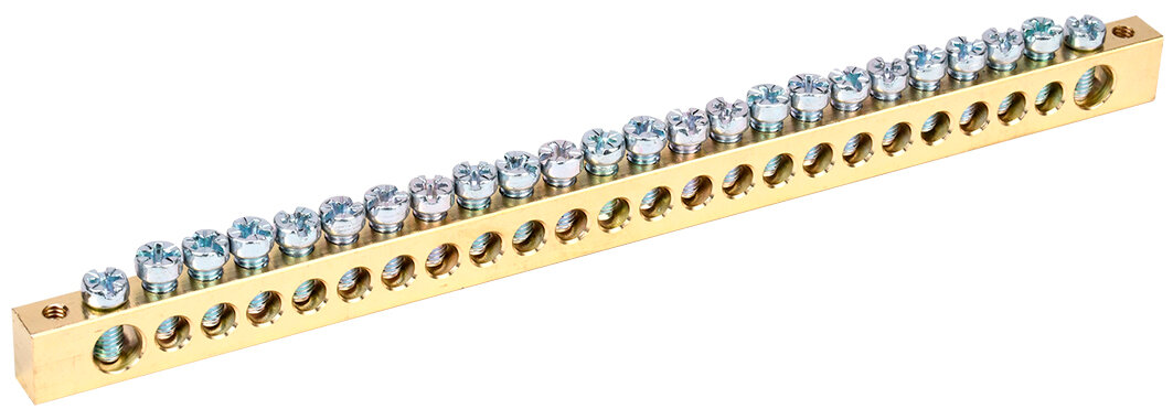 Шина нулевая 8*12мм 24/2 (24 гр, креп по краям) IEK