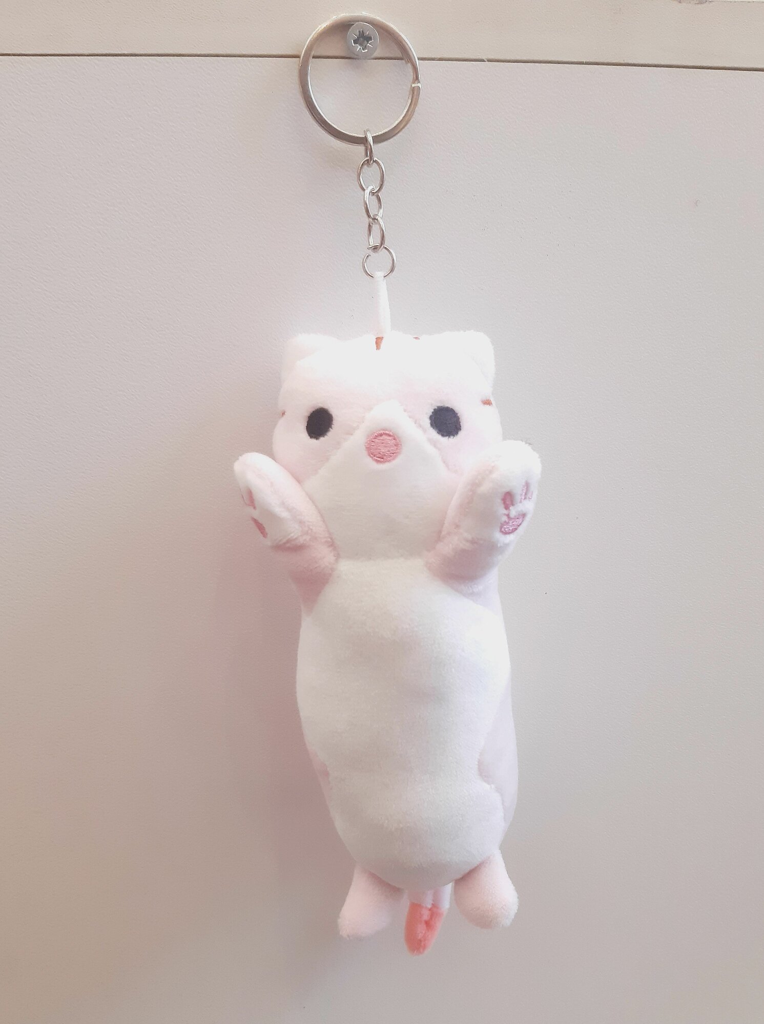 Брелок Кот-батон игрушка мягкая на рюкзак 18см.