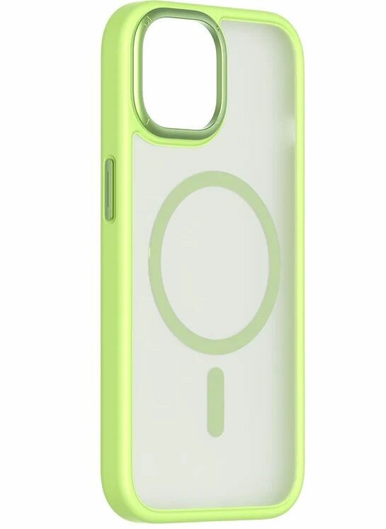 Чехол для Apple iPhone 15 Pro Max 6.7" Momax Dynamic metal magnetic protective case - Green