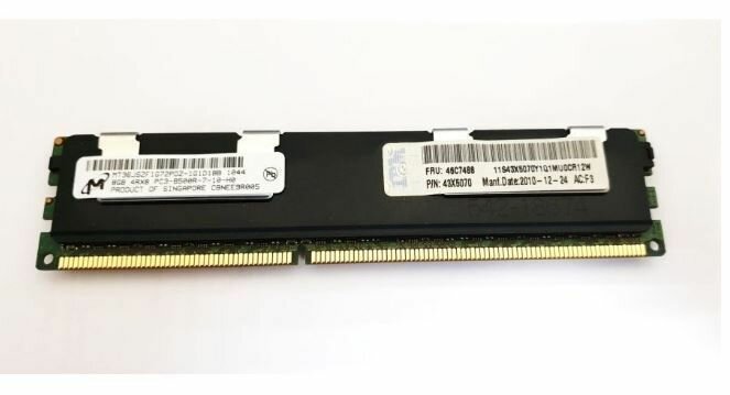 Память серверная DDR3 4GB 1333MHz PC3-10600R ECC REG 2RX4 RDIMM Micron MT36JSZF51272PZ-1G4