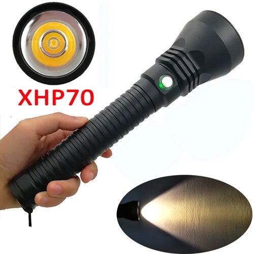 KC Fire водонепроницаемый фонарик XHP70 5000 лм Yellow torch only