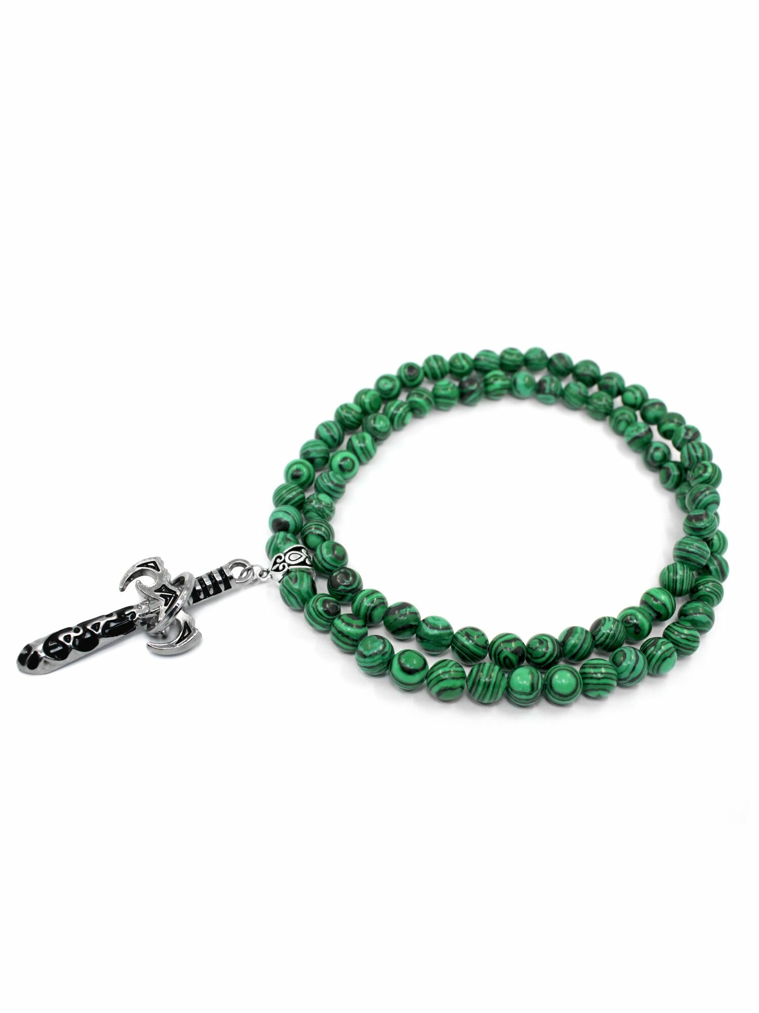 Бусы, малахит