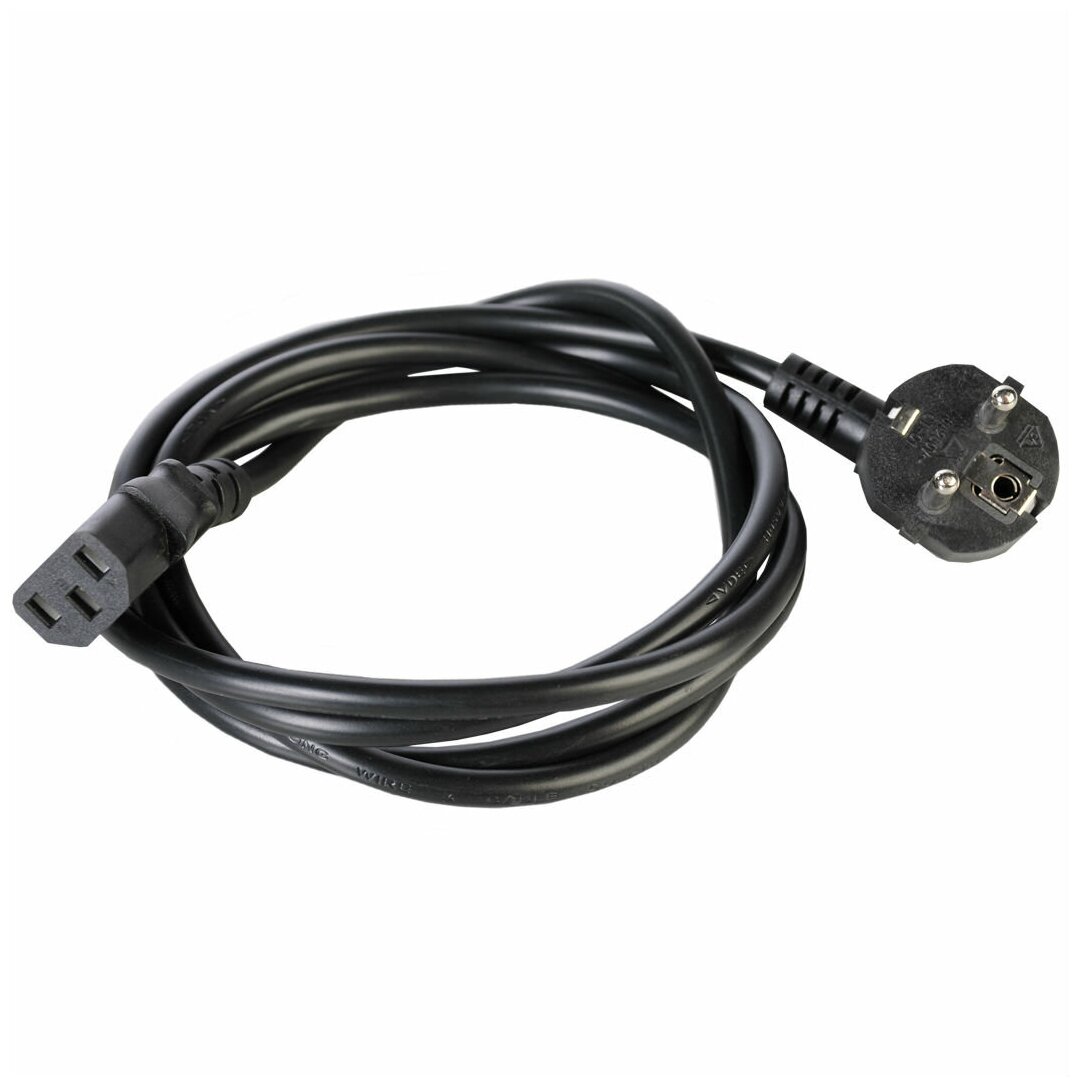 Шнур питания Rem R-10-Cord-C13-S-1.8 C13-Schuko проводник:3x1мм2 1.8м 220В 10А черный