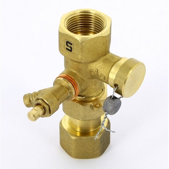 Вентиль отсечной Uni-fitt В 3/4" пломбируемый для расширительных баков