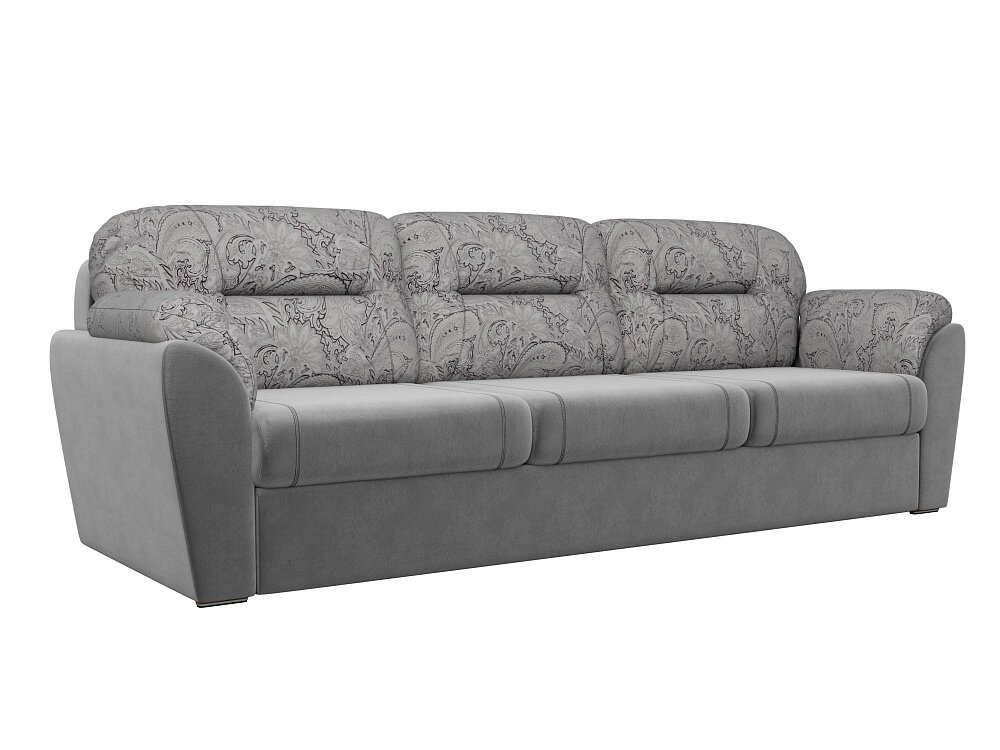 Прямой диван Бостон Luxe Серый, дельфин, 255х90х100 см