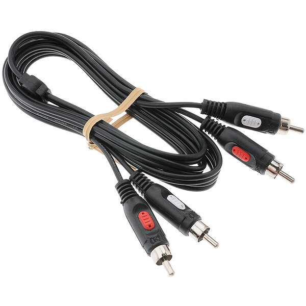 Шнур 41012/46012 2хRCA (штекер) - 2хRCA (штекер) 1,5 м (Vivanco) (2 шт. в комплекте)