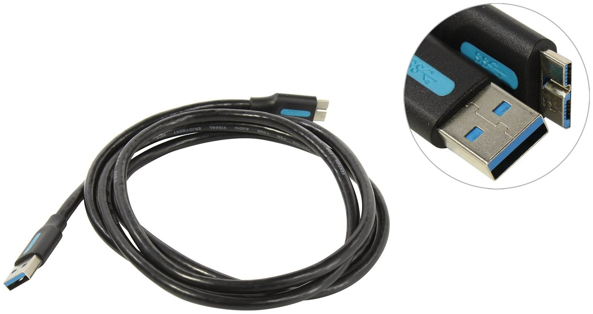 Кабель USB Type-A – Micro-B Vention COPBG 1.5m — фото 1