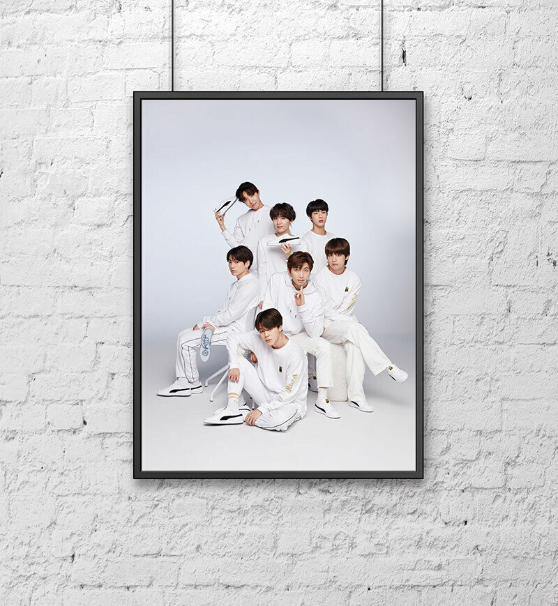 Постер для интерьера на стену (50х70 см). BTS (БТС) K-pop группа