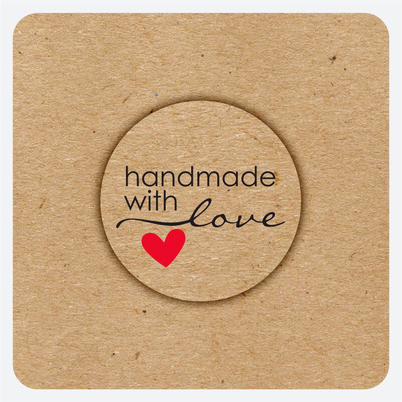 Наклейки-стикеры "Hand Made with love" 80 шт.