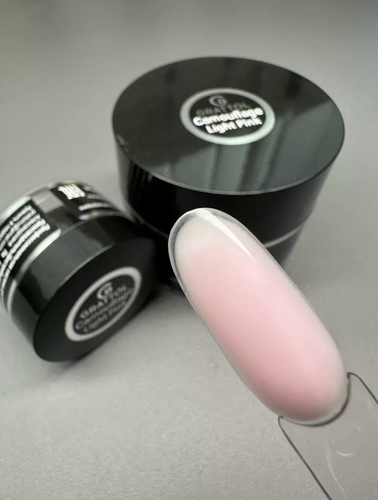 Grattol Camouflage Gel Light Pink - Камуфлирующий гель для наращивания и моделирования ногтей, 15 мл