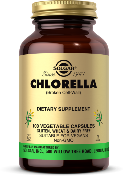 Solgar Chlorella 520 мг (Хлорелла) 100 вег капсул (Solgar)