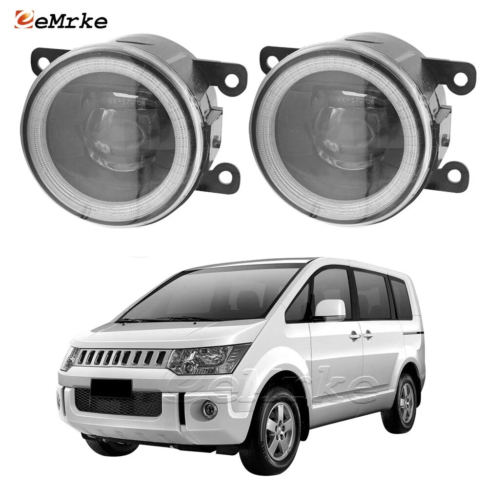 Светодиодные глаза ангела DRL для Mitsubishi Delica D5 2007 '08 '09 '10 '11 '12 '13 White Angel Eyes