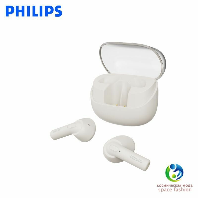 Беспроводная Bluetooth-гарнитура Philips TAT 2138 с функцией шумоподавления наполовину в ухе