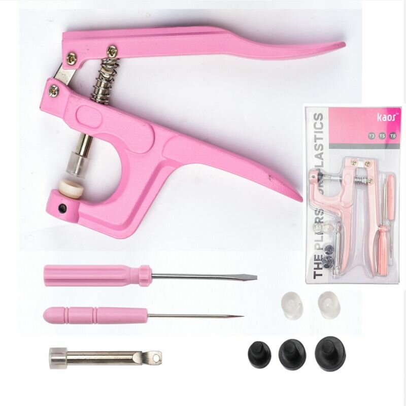 Набор кнопок для одежды KAM T5, 270 комплектов пластиковых и металлических застежек с клещами, разноцветные непришивные пуговицы для детской одежды, кошельков и рукоделия