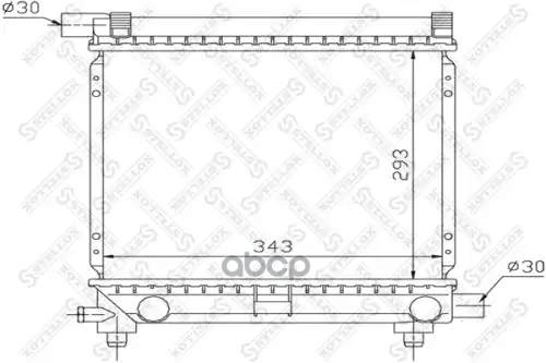 Радиатор системы охлаждения MERCEDES W124/W201 1.8-2.3 82-93 Stellox арт. 10-25057-SX