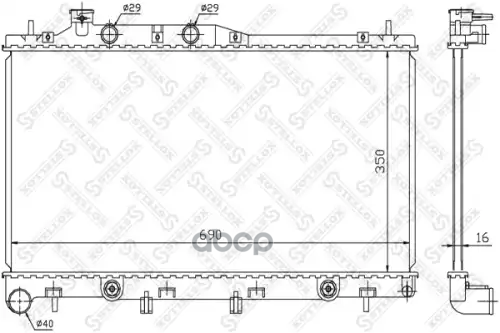 Радиатор системы охлаждения! АКПП Subaru Legacy IV/Outback 3.0i 24V 03-09 Stellox арт. 1026245SX