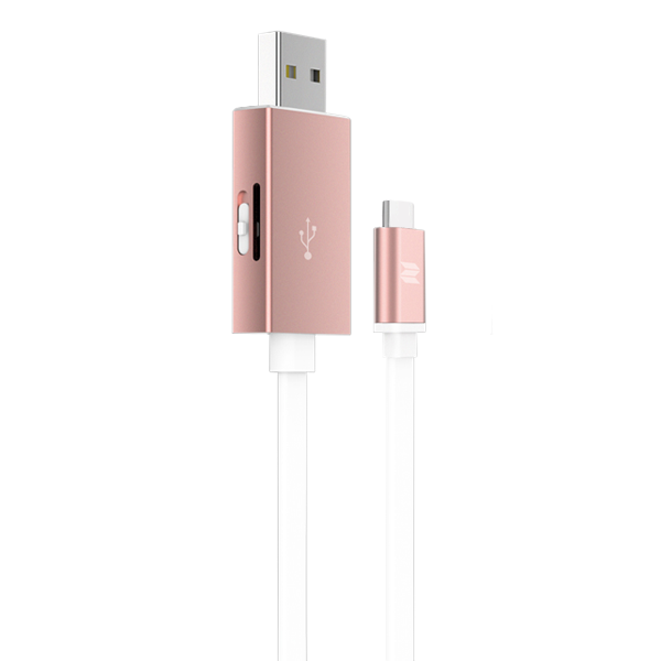 Кабель с карт-ридером Rock Space Type-C OTG Розовое золото