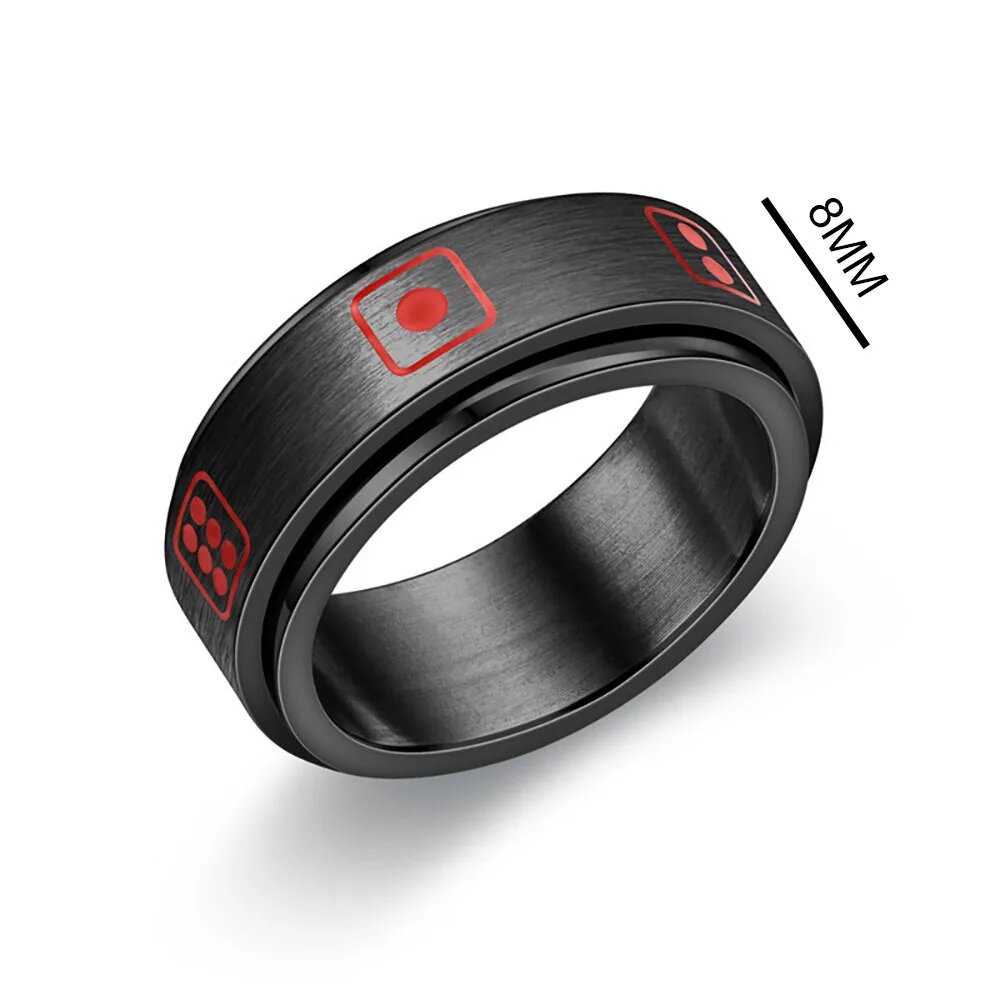 Кольцо тревоги Figet Spinner Rings R00952 Черный, R00965, 8