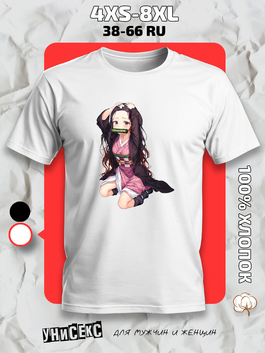 Футболка с принтом Клинок Рассекающий Демонов Нэдзуко