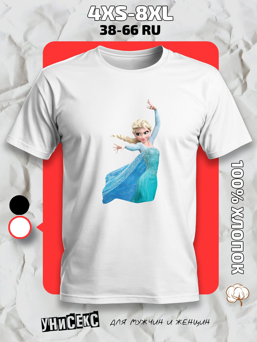 Футболка с принтом Холодное сердце Эльза