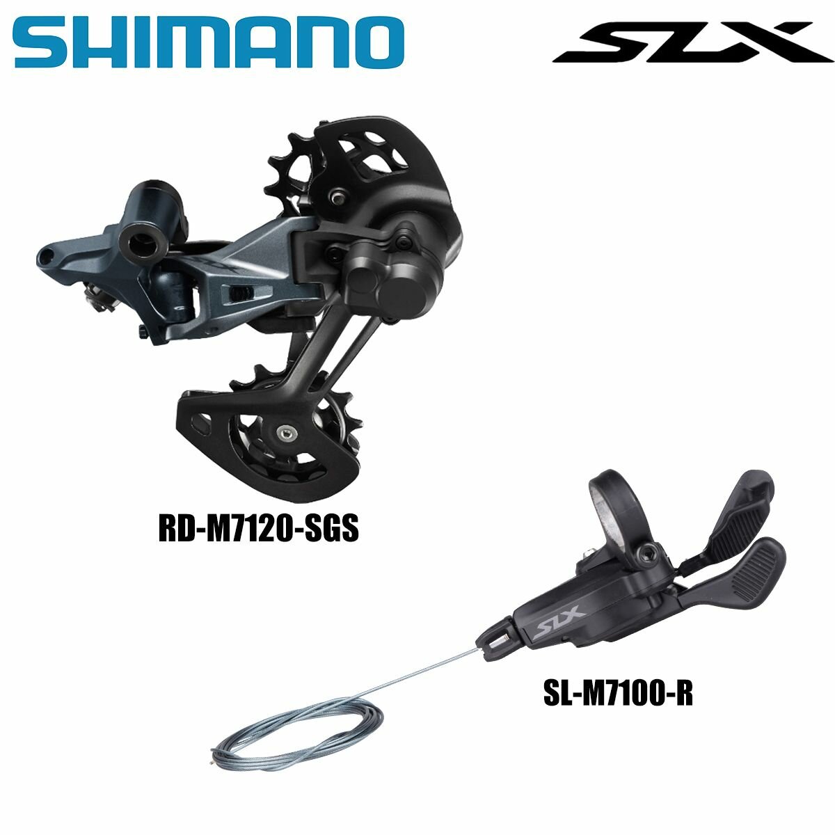 SHIMANO SLX (SL-M7100)+(RD-M7120-SGS) 12-скоростной горный велосипед с переключением передач, комплект из двух частей по запчастям
