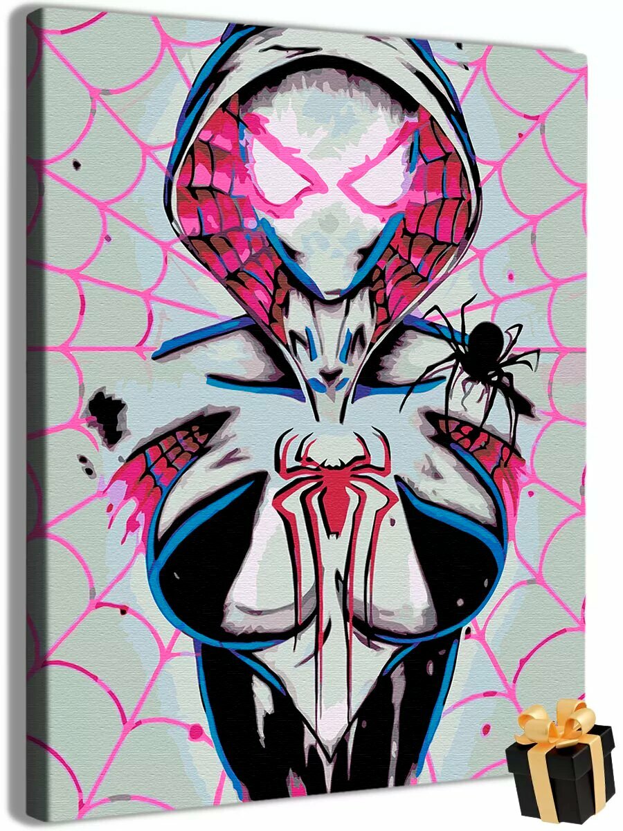 Картина по номерам человек паук женщина паук