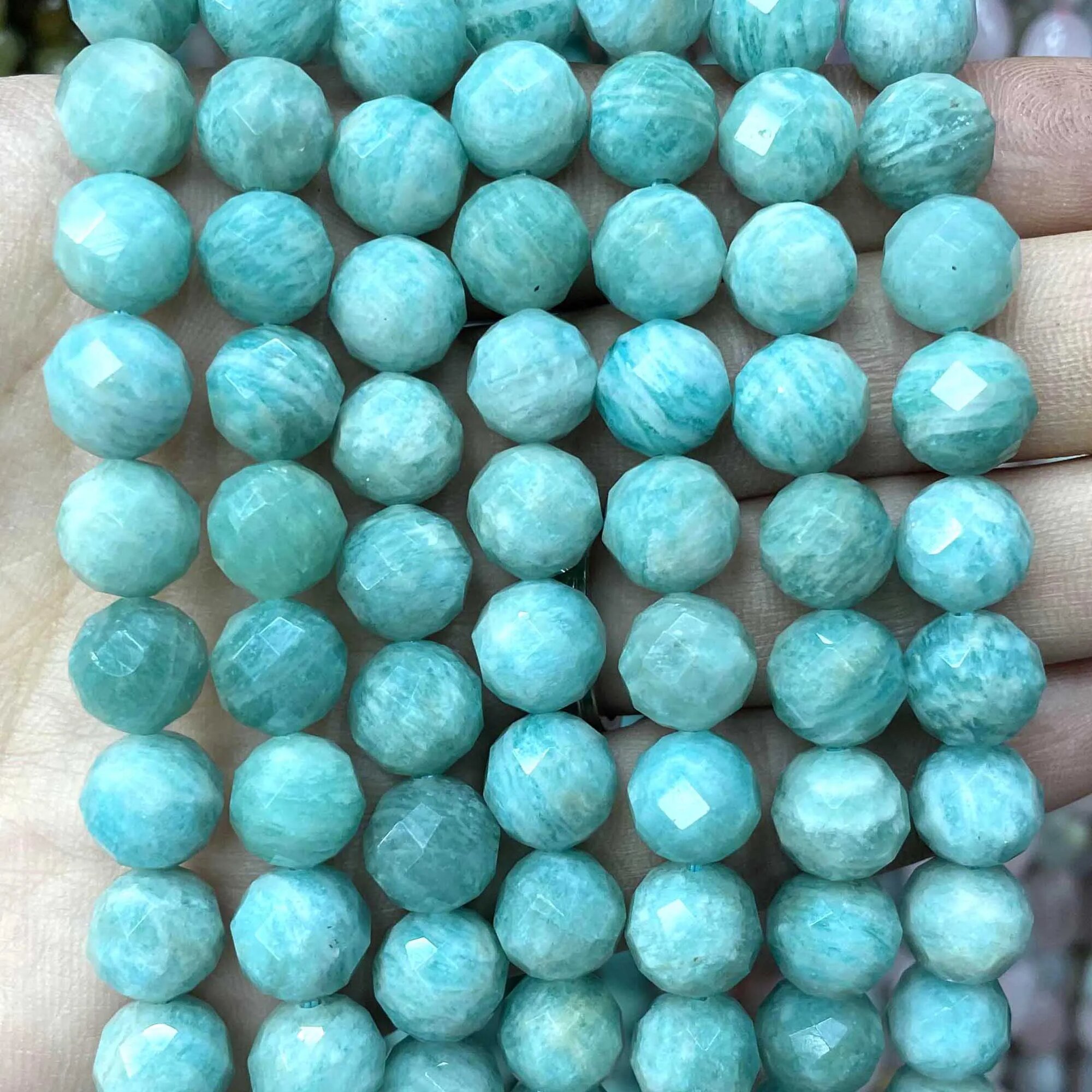 Бусины амазонит 6/8/10 мм SYSRXLR 7,5 дюйма 6mm 30pcs beads