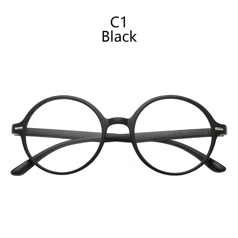 Круглые очки для чтения черные C1 +2.0