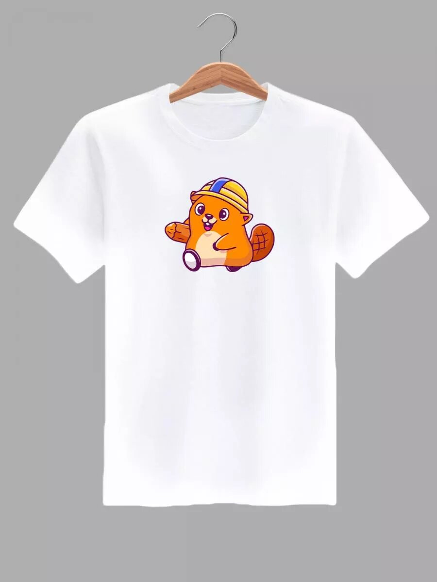 Футболка бобёр строитель