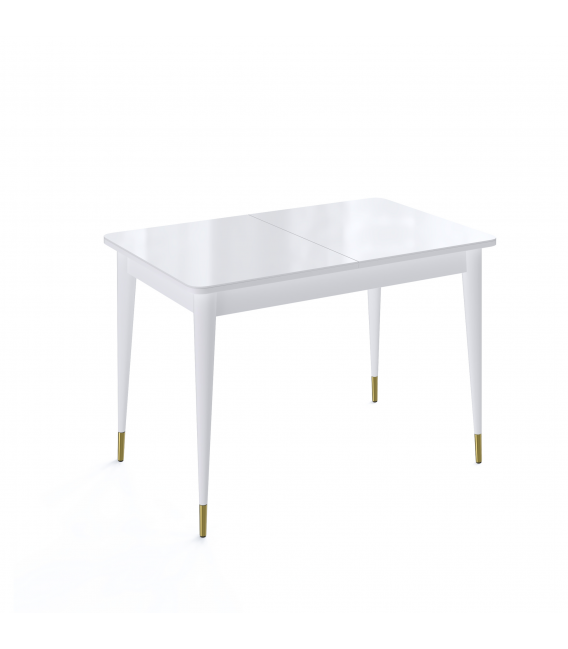 Стол KENNER K1100, белый/стекло белое