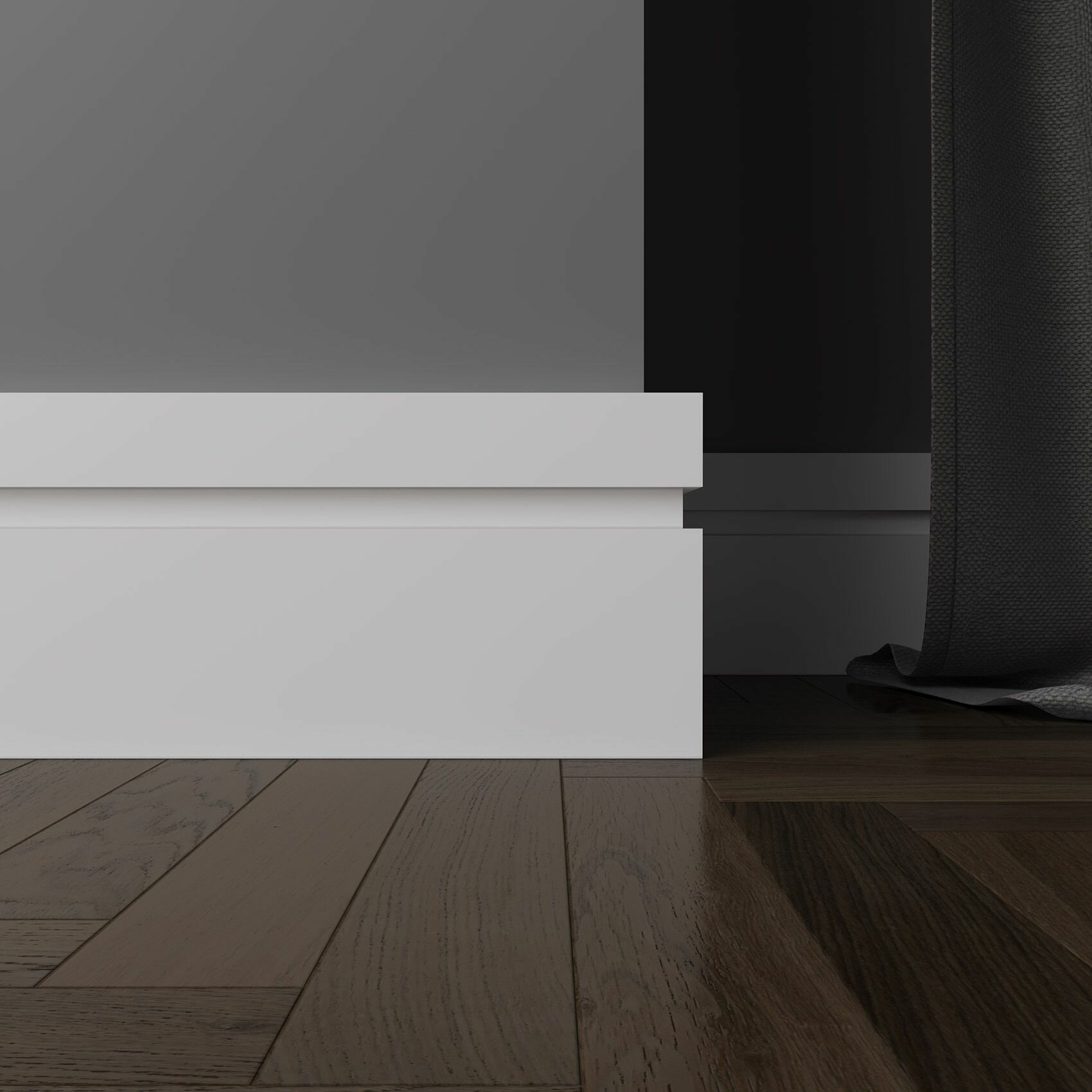 Плинтус напольный Ultrawood арт. Base 1015L i (2000 x 100 x 15 мм.)