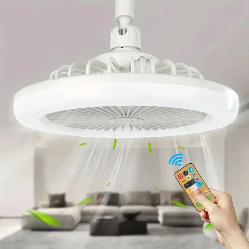Люстра с вентилятором, E27, с дистанционным управлением, 3 вида ветра, регулируемая яркость, украшение спальни гостиной