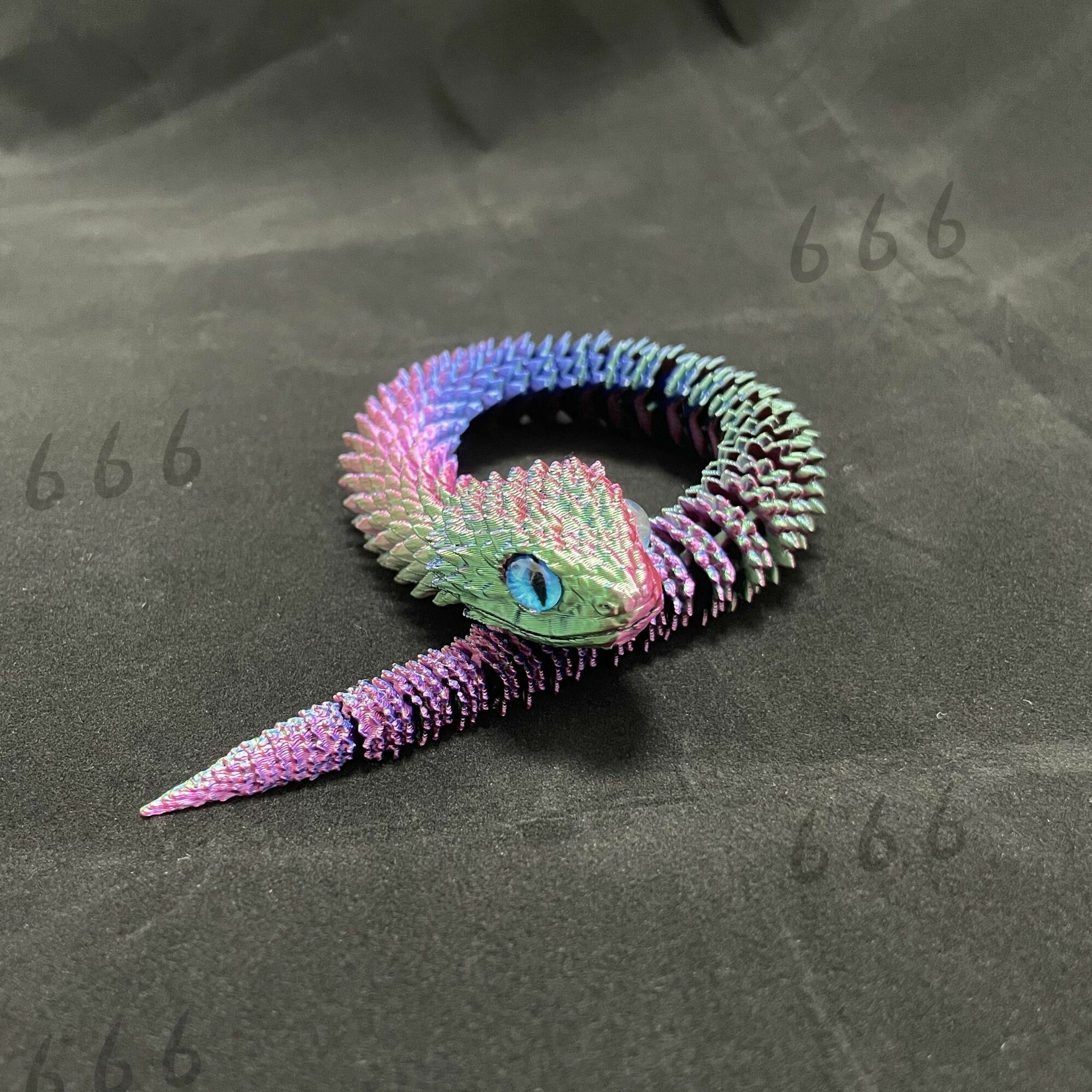 3D игрушка змейка, 30 см, декоративная игрушка, подвижные суставы