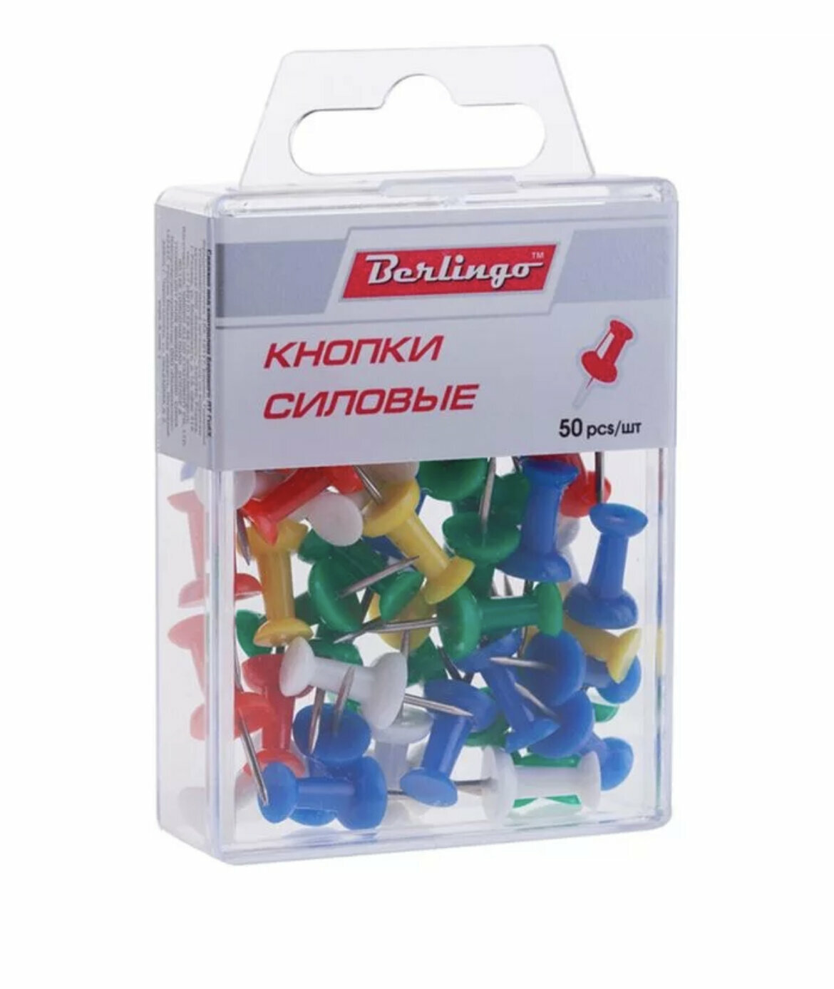 Кнопки силовые 50 шт, в пластиковой упаковке с европодвесом