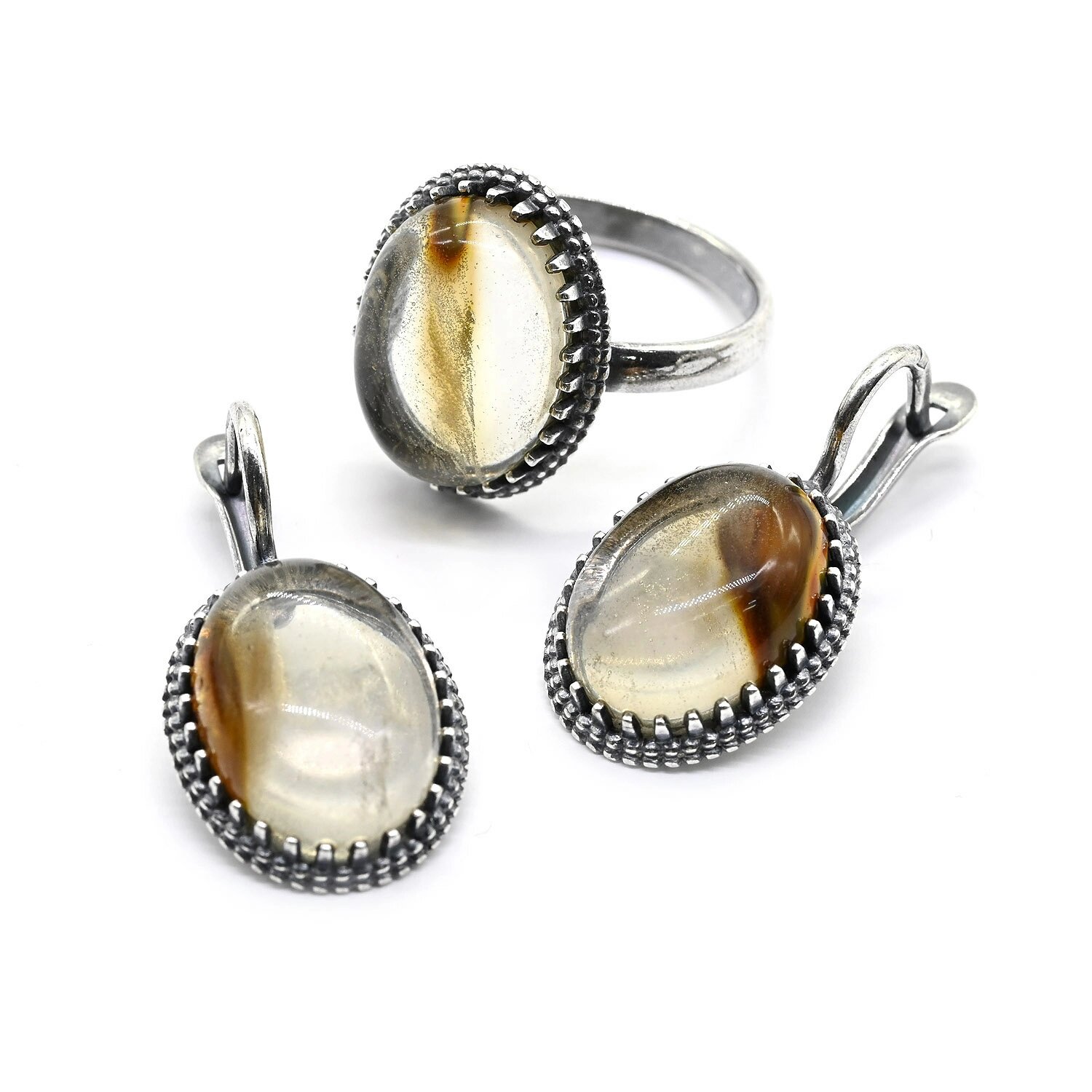 Комплект бижутерии, халцедон