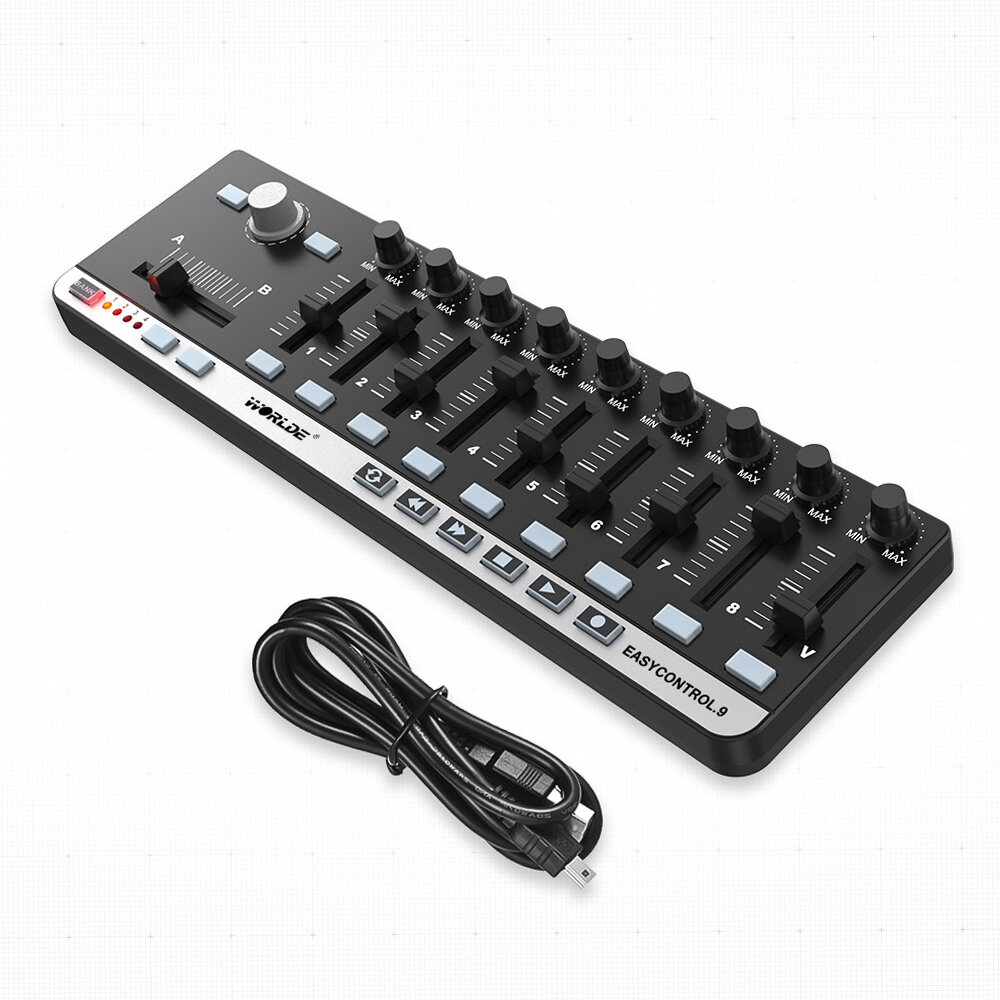 WORLDE EasyControl.9 Портативный MIDI-контроллер Mini USB 9 Slim-Line Control