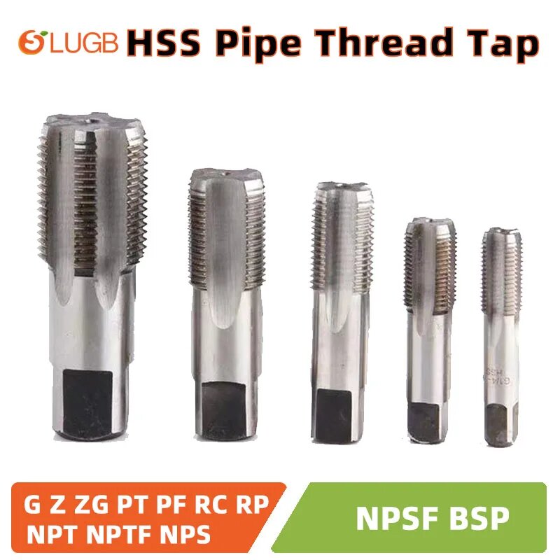 SLUGB HSS Трубный метчик 1/16-2 дюйма Инструменты с метрической резьбой G ZG Z RP RC NPT 3l8, NPTF