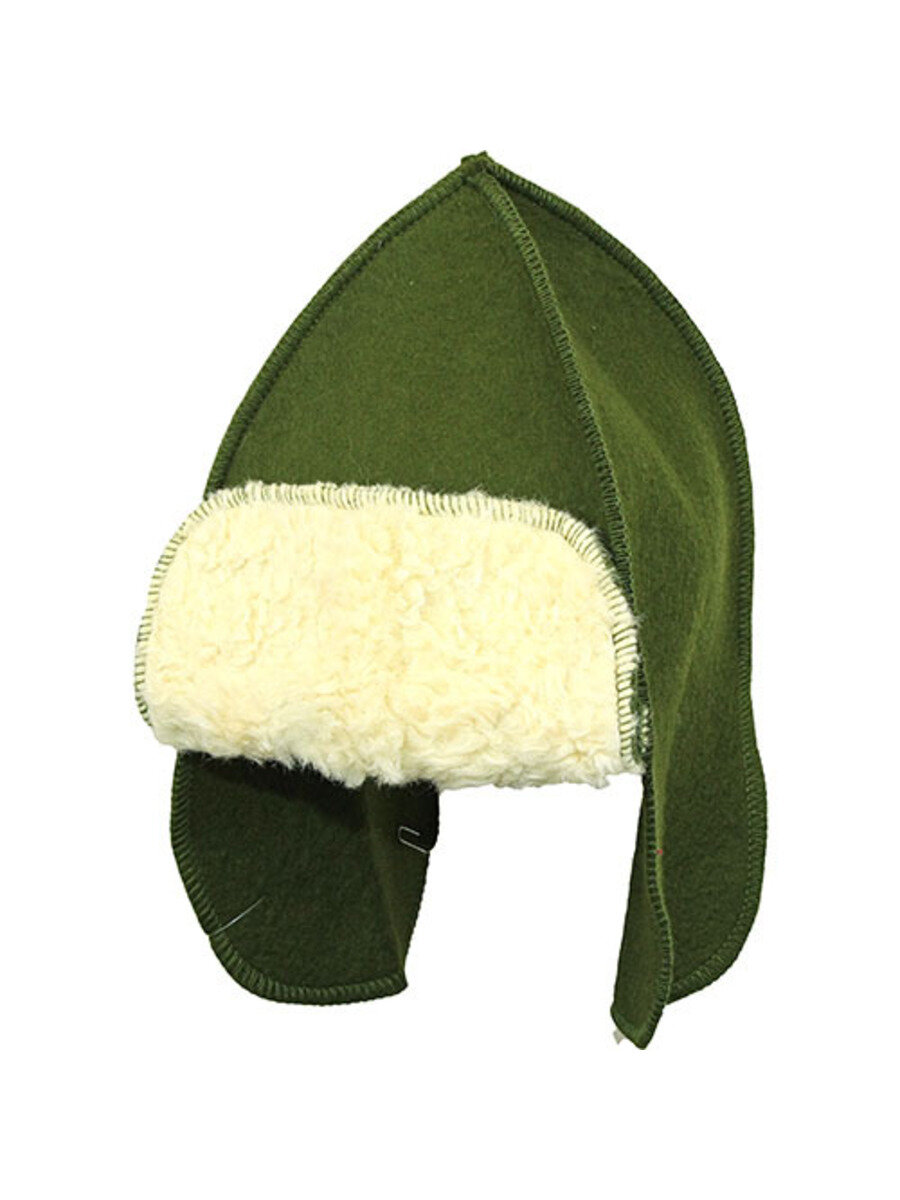 Колпак фетровая фабрика банный "Ушанка", фетровый, (зеленый)