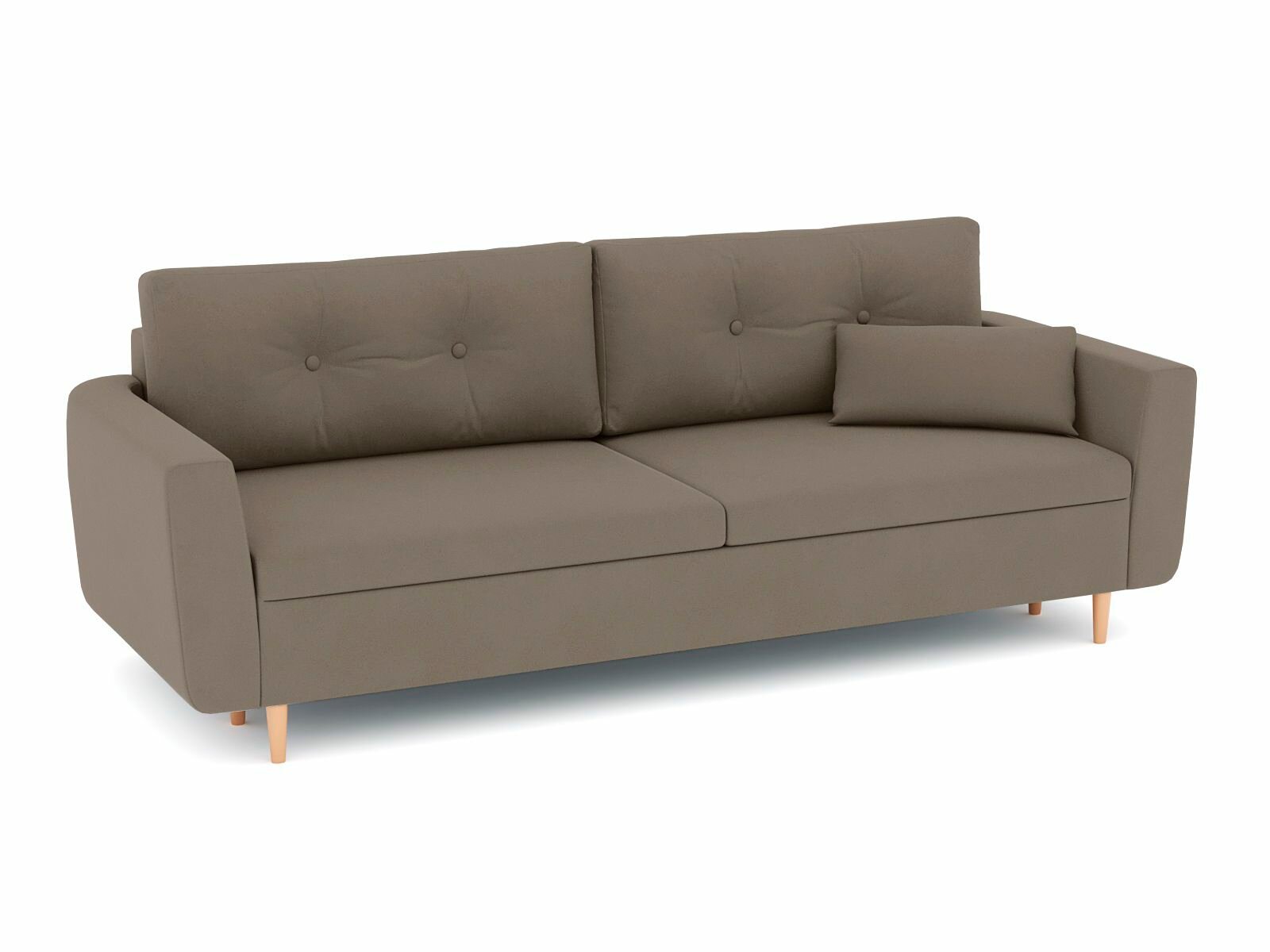 Диван - кровать Норфолк, пантограф, 232*90*95, велюр Зара Лайт Браун 05