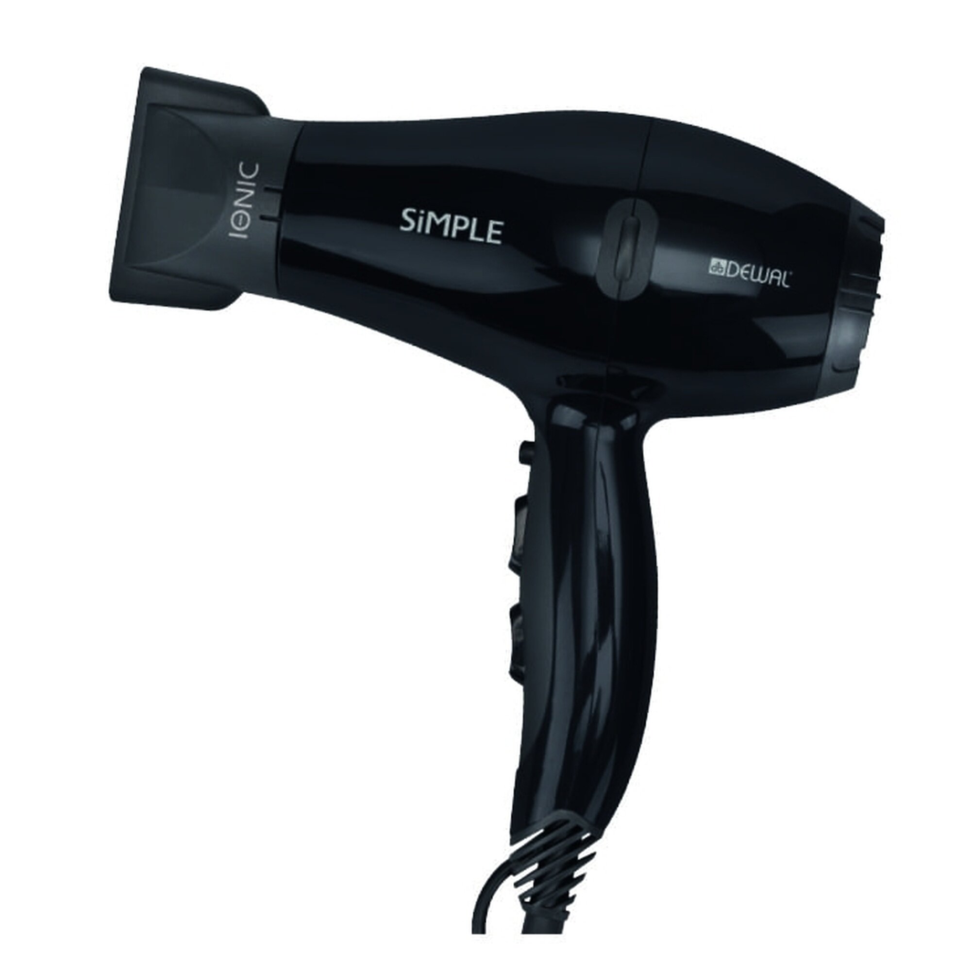 Фен Dewal PRO Simple 03-104, ионизация, 2000Вт, 3 режима, 2 насадки, 3м