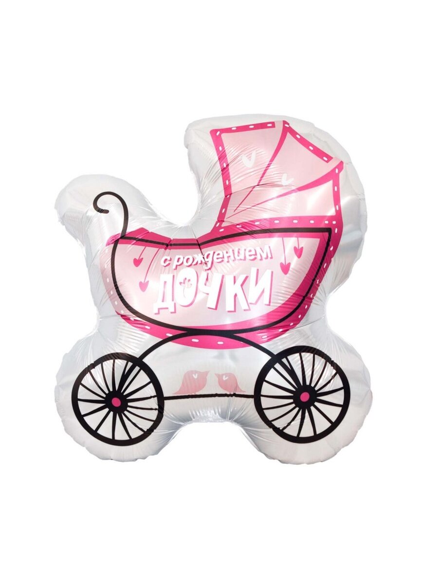 Воздушный шар фольгированный 29" «Коляска для дочки»