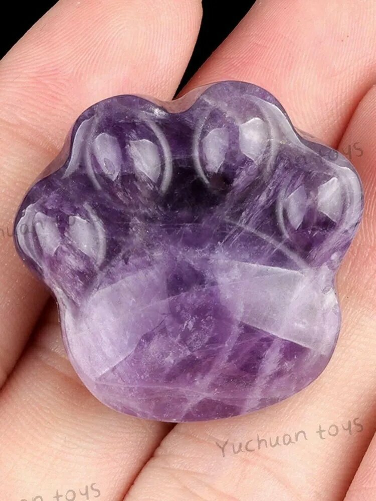 Кристалл из натурального природного камня, лапка, аметист, коллекционный минерал оберег в подарок