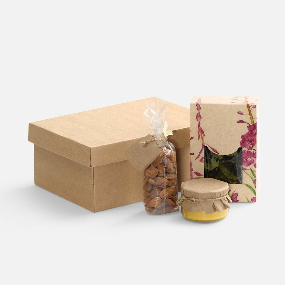 Подарочный набор Immuni, мед с имбирем и лимоном, 24х17,5х10 см