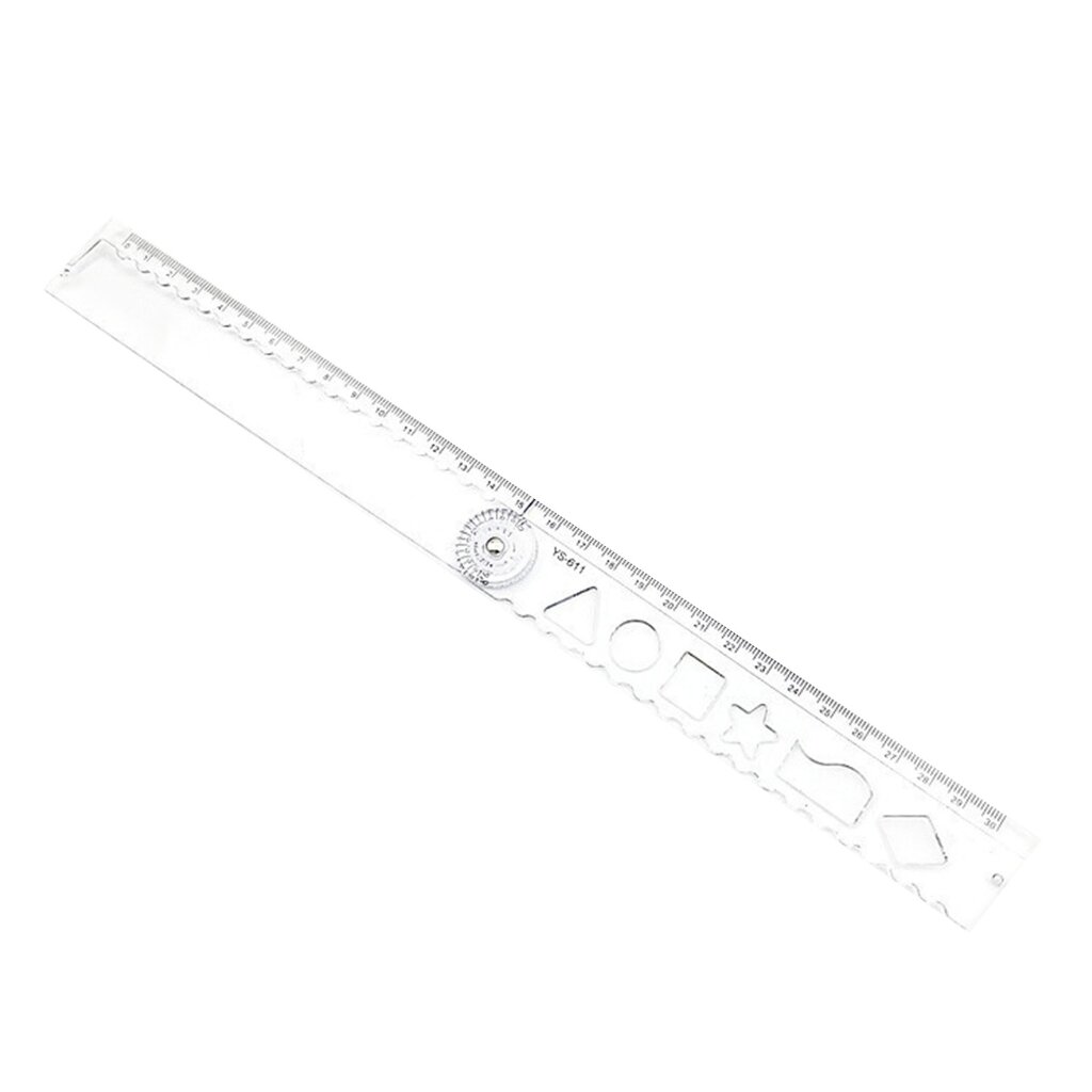 Прозрачная Пластиковая Скользящая Линейка-Триммер Портативный Чертежный Инструмент Для Творческой Работы