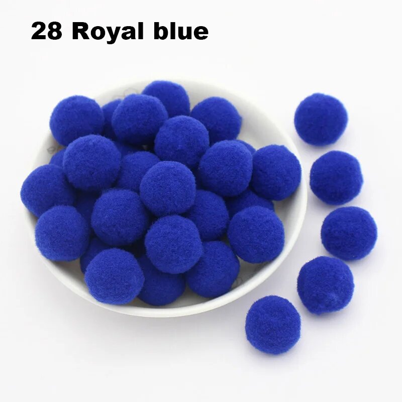 30 помпонов Royal blue 30 мм для рукоделия