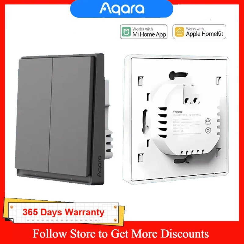 Aqara E1 Gray 2key, No Neutral — фото 1