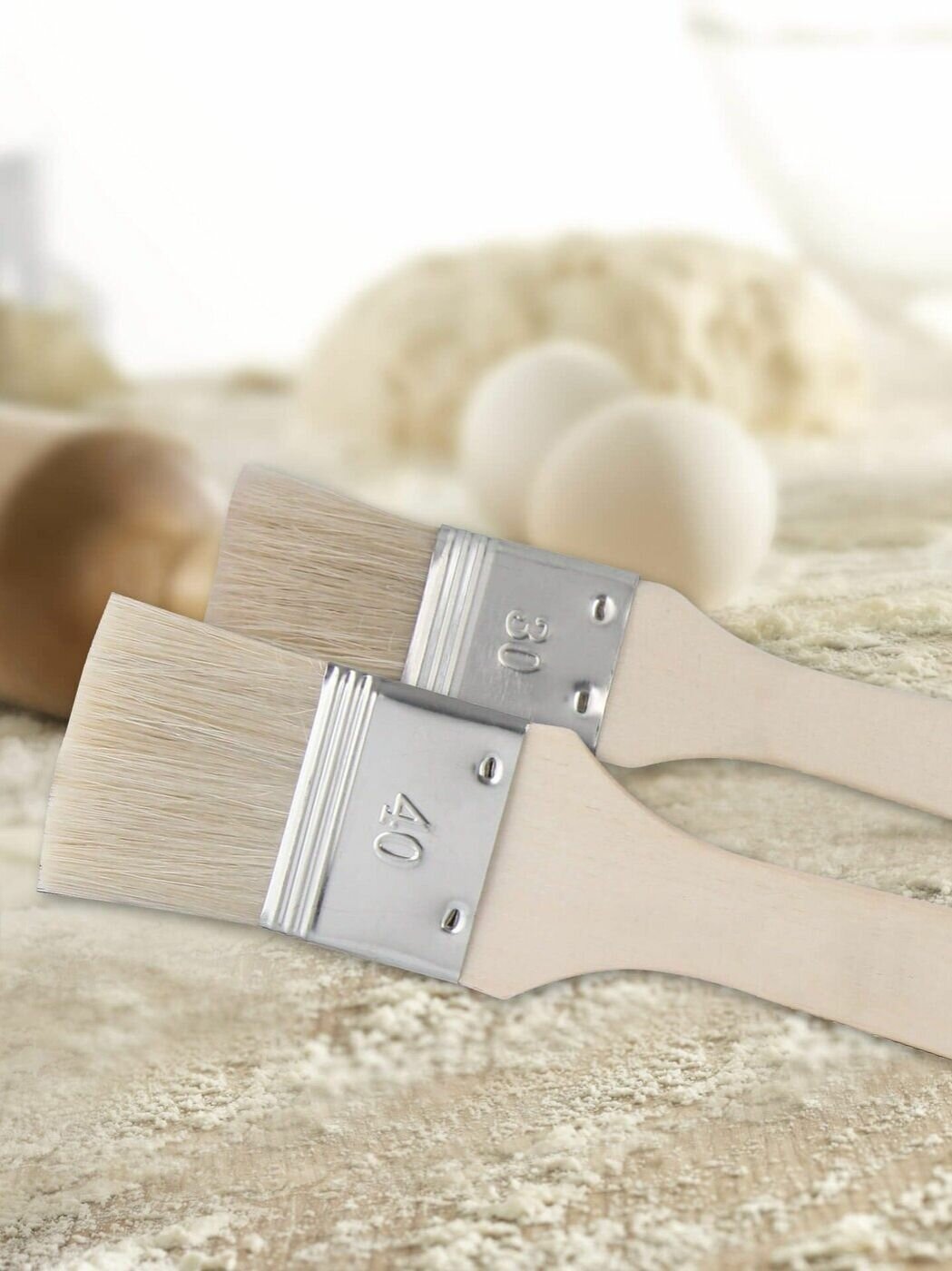 Кисть кулинарная ZENKER ECO, 20 см, 2 шт, дерево и натуральная щетина