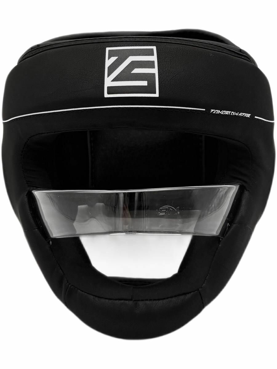 Шлем боксерский с пластиковой бамперной защитой Tomorrow Star BN, черный (L)