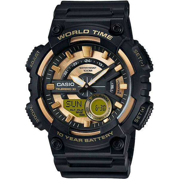 Наручные часы CASIO Collection, черный/золотистый