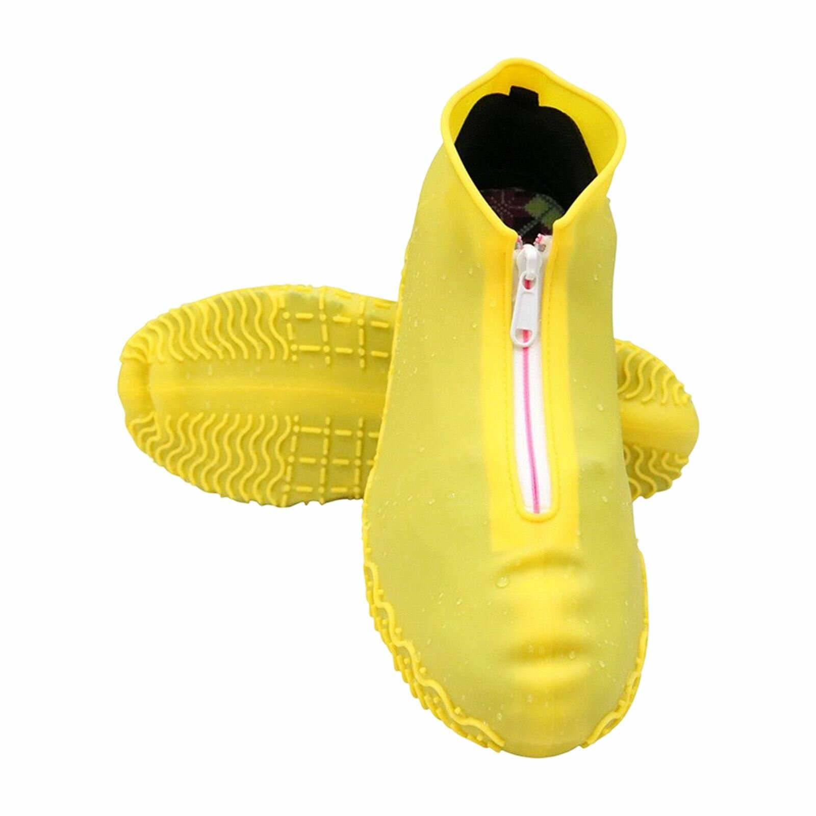 Водонепроницаемые силиконовые галоши с молнией и противоскользящей подошвой
